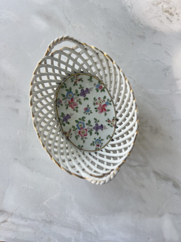 Antique Braided Porcelain Baskets - My French Country Home Box
